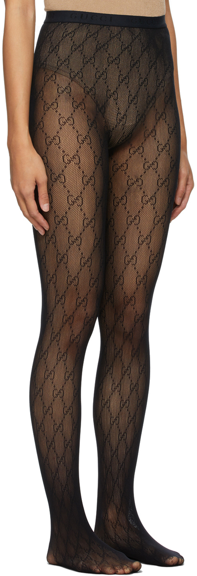 Gucci Black GG Tights 465727 3G245 lpn7536822 LePodium